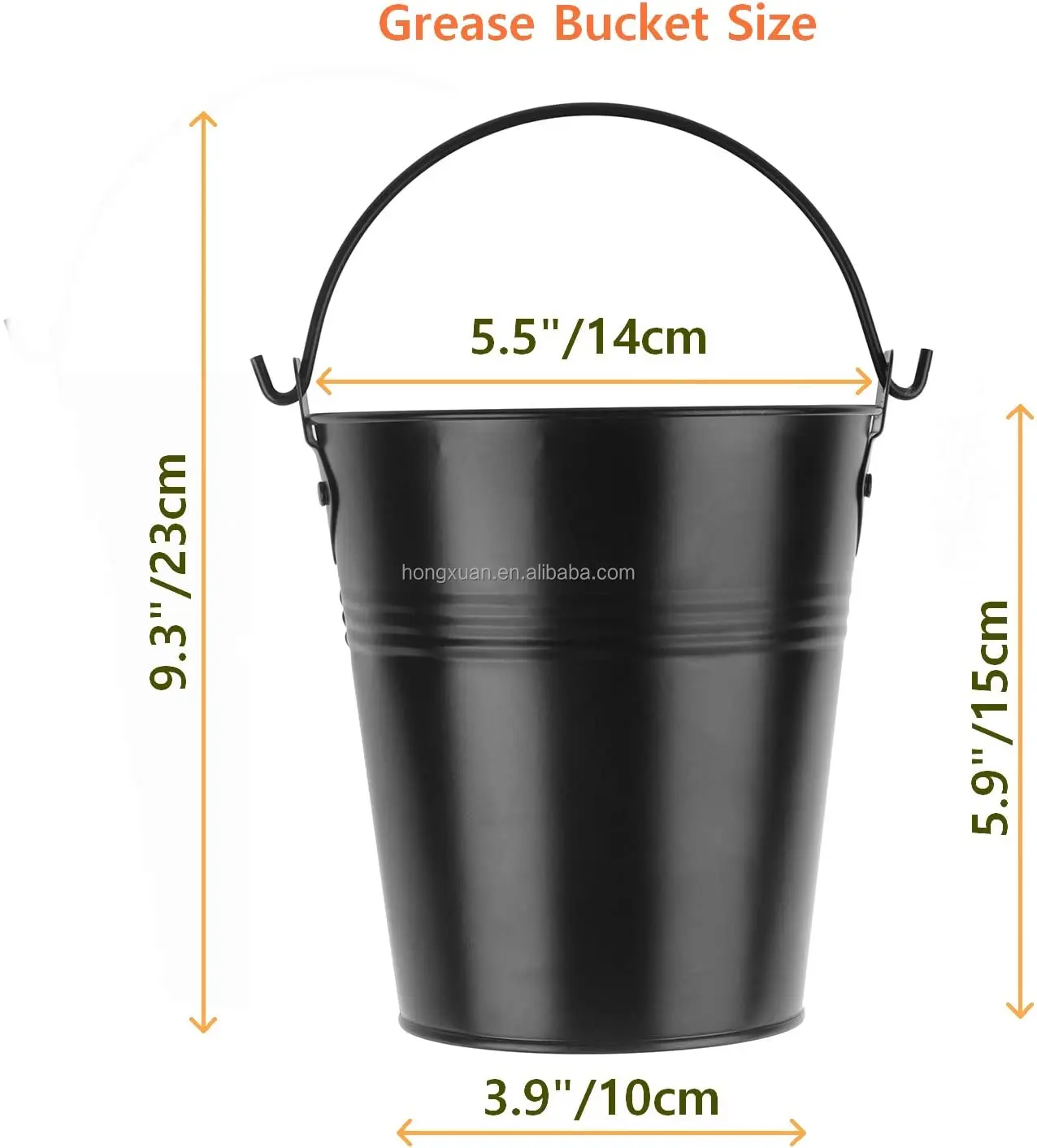 BBQ Grill Grease Buckets With Liner Drip Can Replacement Part Fits Most ...