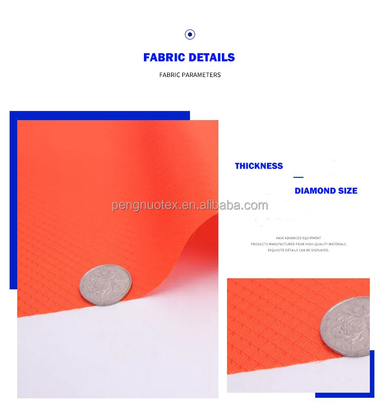 Black Nylon 400d 420d Diamond Ripstop Oxford Fabric