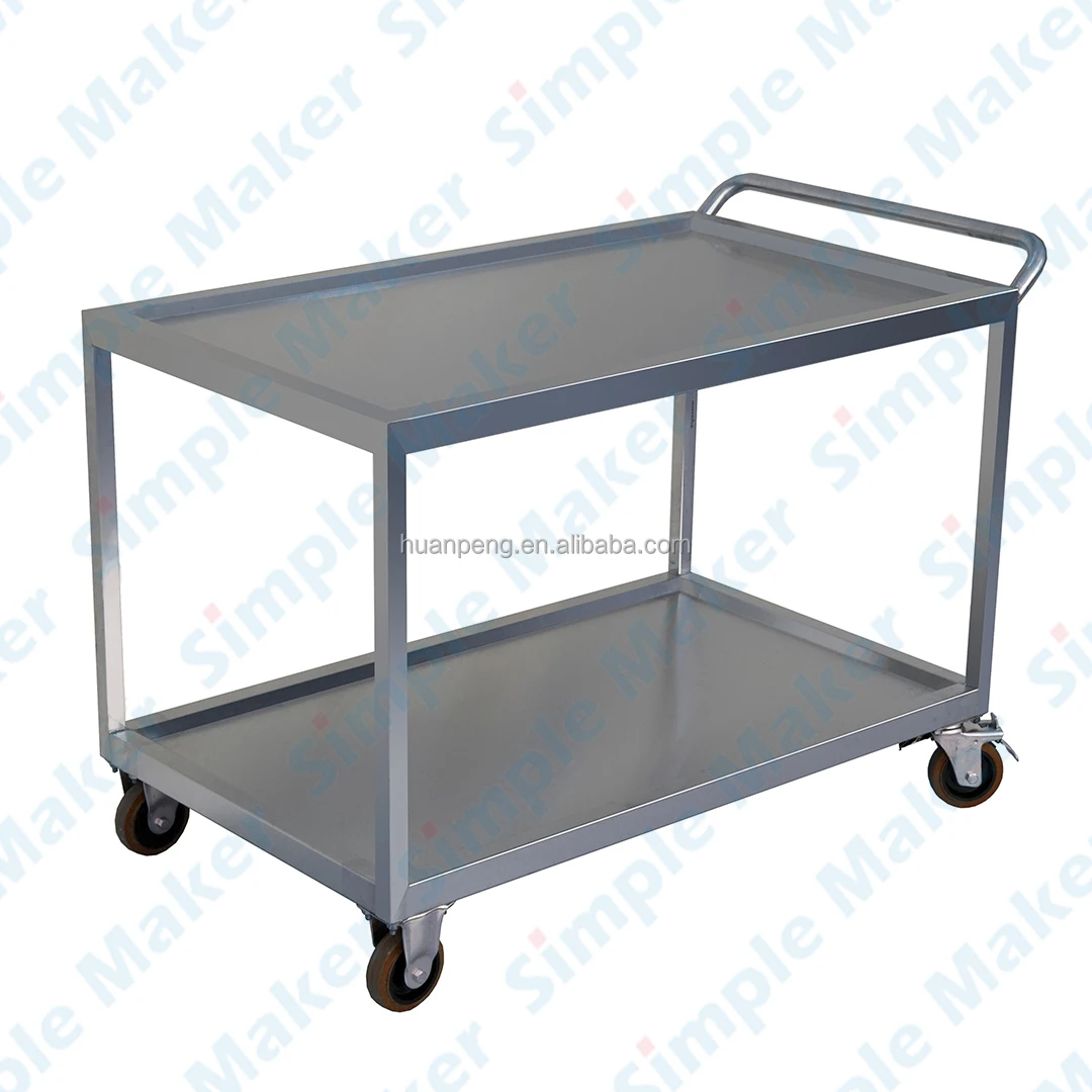 Stainless Steel Square Tube Stackable Serving Trolley Kitchen And ...
