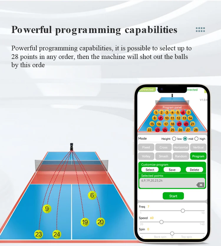 Intelligent Automatic Pickleball Shooting Machine - Spin Shot Training