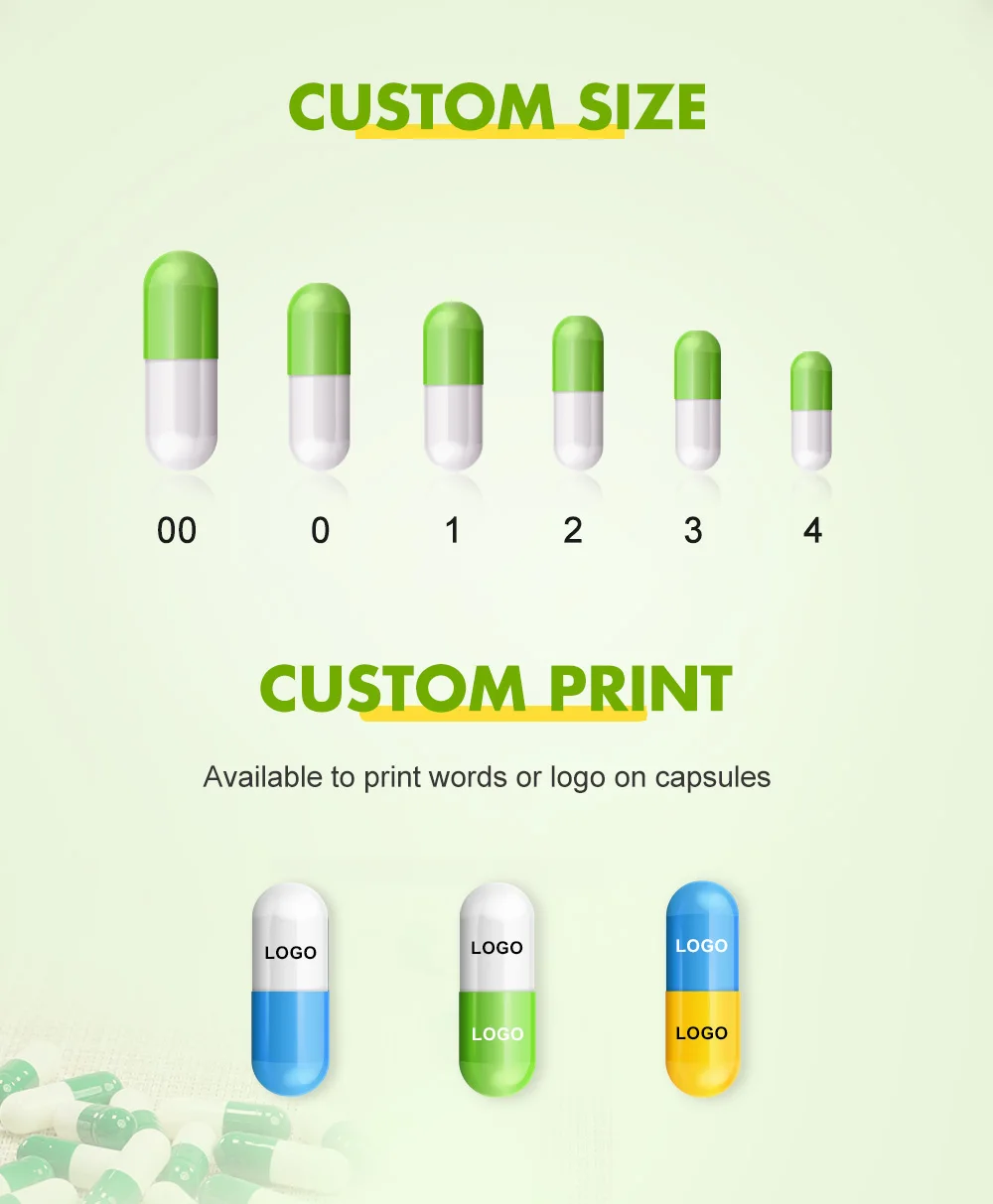 Wholesale Empty Pill Capsules Custom Colors Empty Gelatin Capsules Gel ...