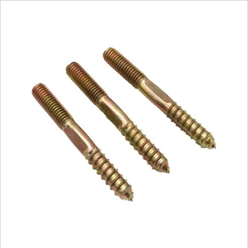 Double End Wood To Wood Dowel Screws Steel Galvanized Double Sided ...