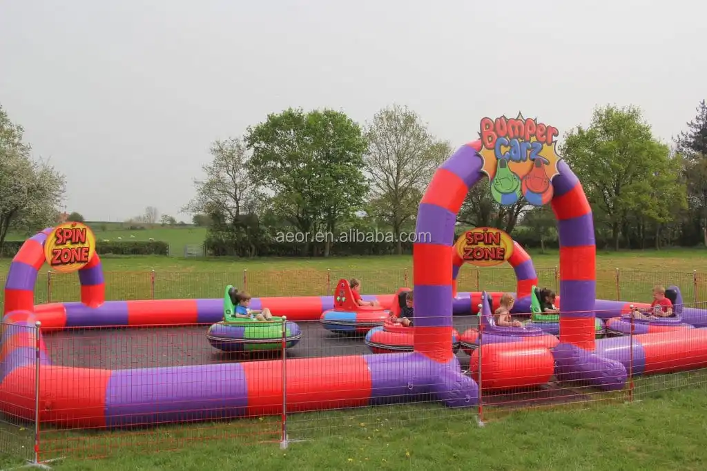 PVC Thick Amusement Park Inflatable Bumper Car Track Race Car Tracks ...
