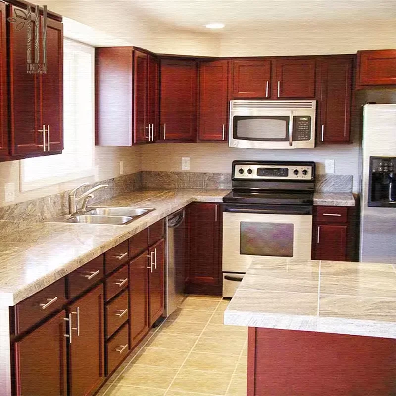 American Classic Red Cherry Shaker Style Kitchen Cabinets - Affordable ...
