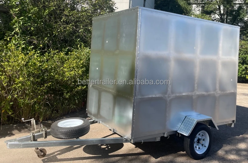 8x5 Fully Enclosed Cargo Small Light Weight Easy Towed Car Trailer ...