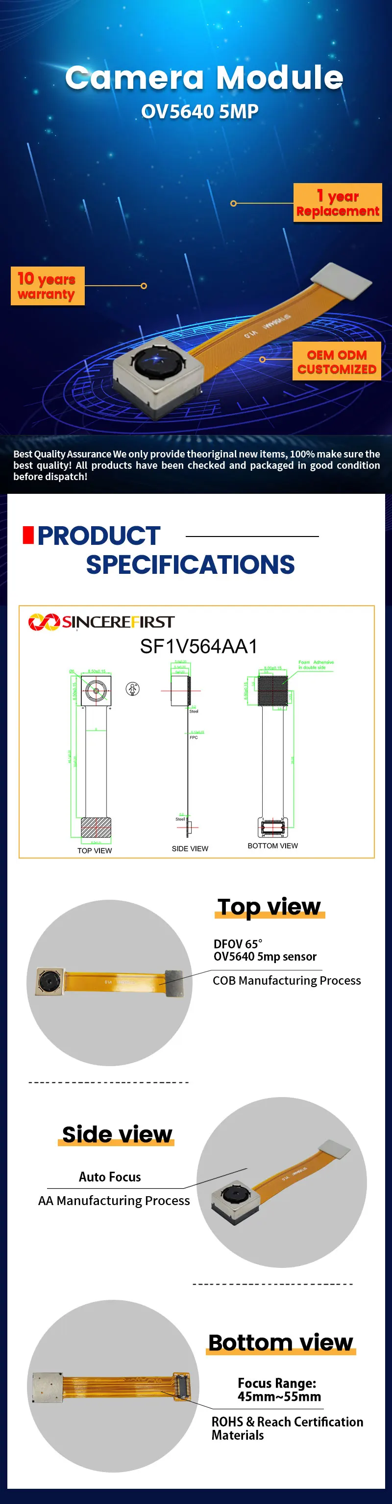 5MP OV5640 MIPI Camera Module - Smart Imaging Solutions