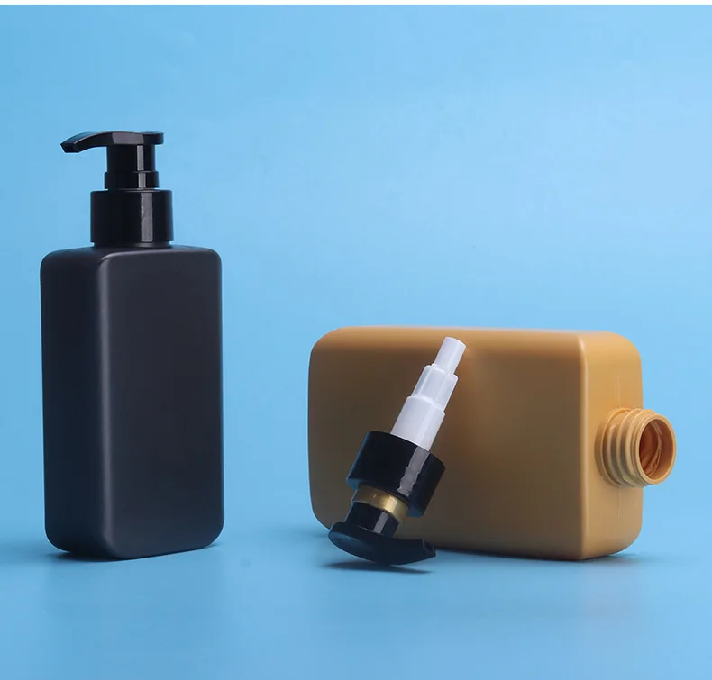 Square Pump Bottles 200ml Men's Hair Care Bottles Customized Men's ...