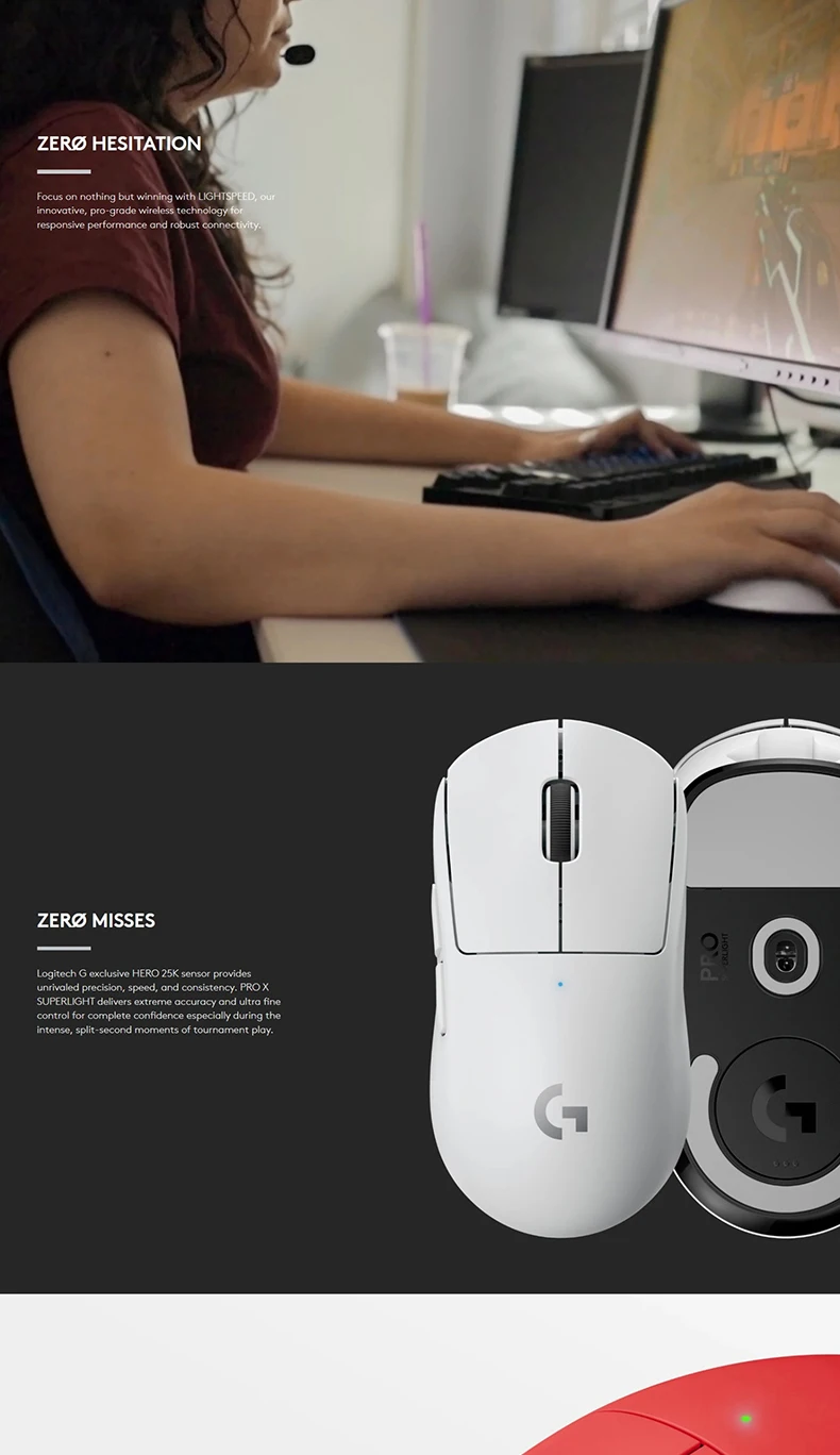 Logitech GPW Wireless Gaming Mouse - Superlight & Dual-mode