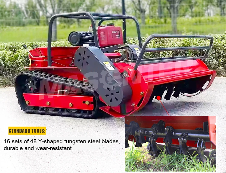 Big Power Diesel Engine Small Robot Grass Cutter 80cm-120cm