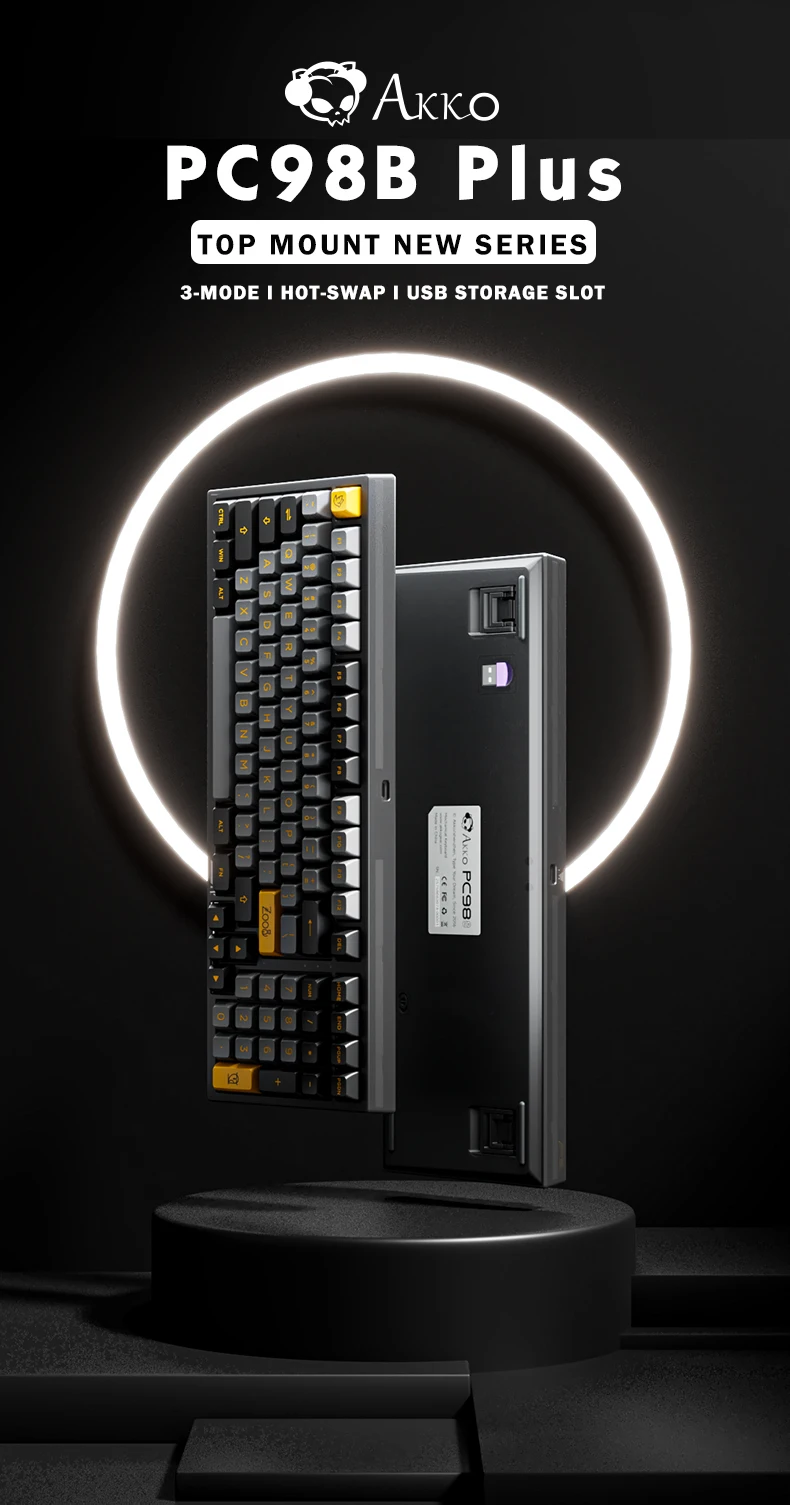 Akko Pc98b Plus V2 Top Mount Mechanical Gaming Keyboards Multi-modes ...