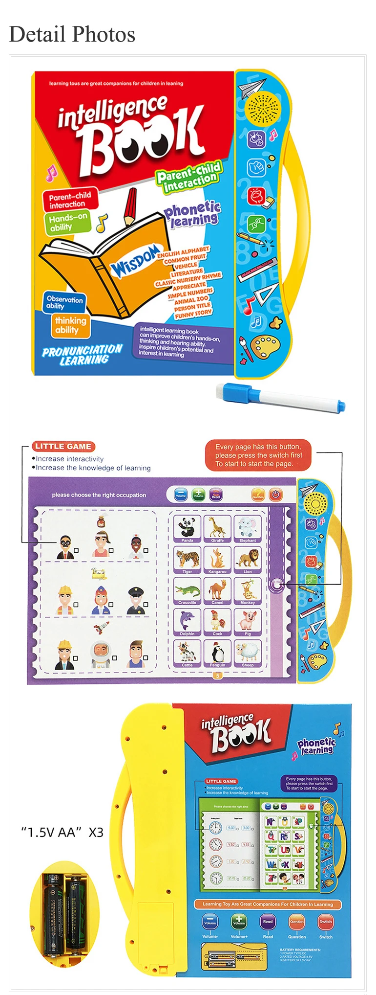 Intelligence English Reading Book Study Children Toys Educational ...