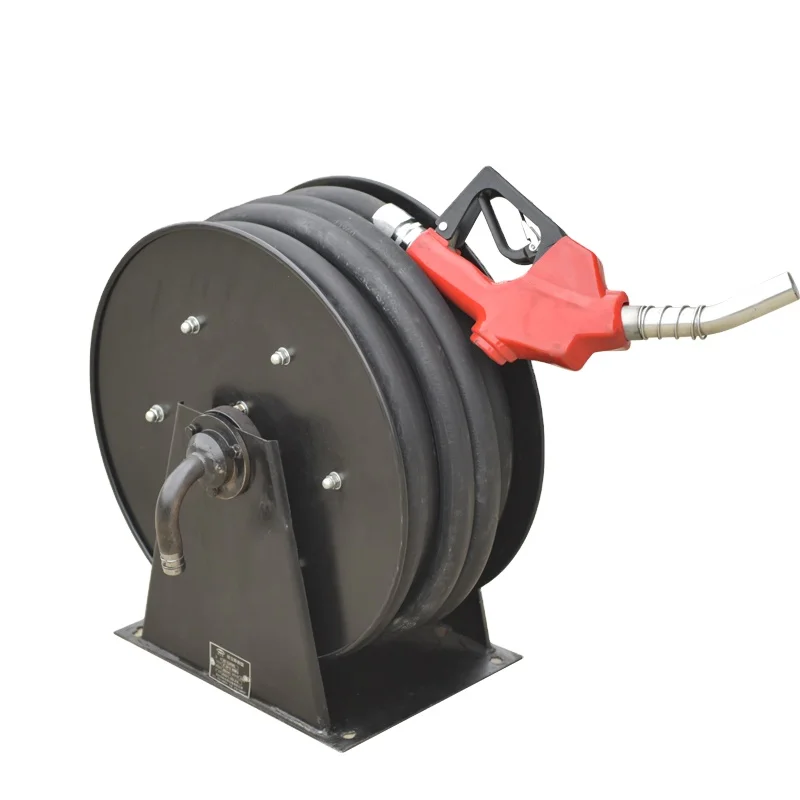 1 Inch 15m Auto Retractable Fuel Hose Reel For Fuel Tanker / Gas ...