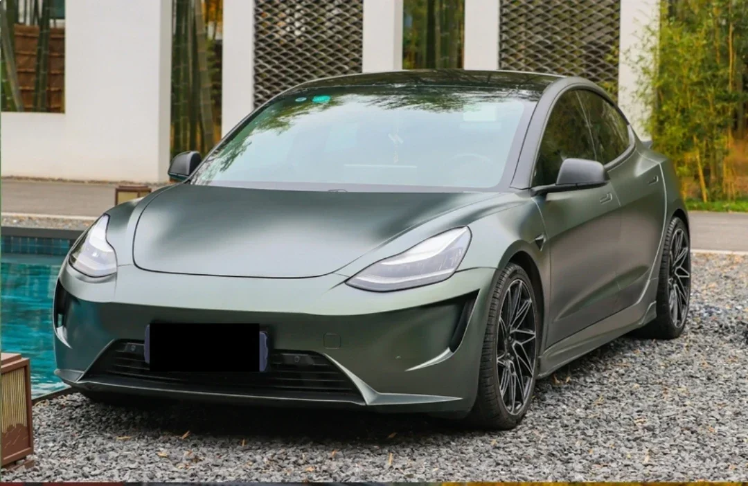 Body Kit Front Rear Bumper Assembly For Tesla Model 3 2018-19 Upgrade ...