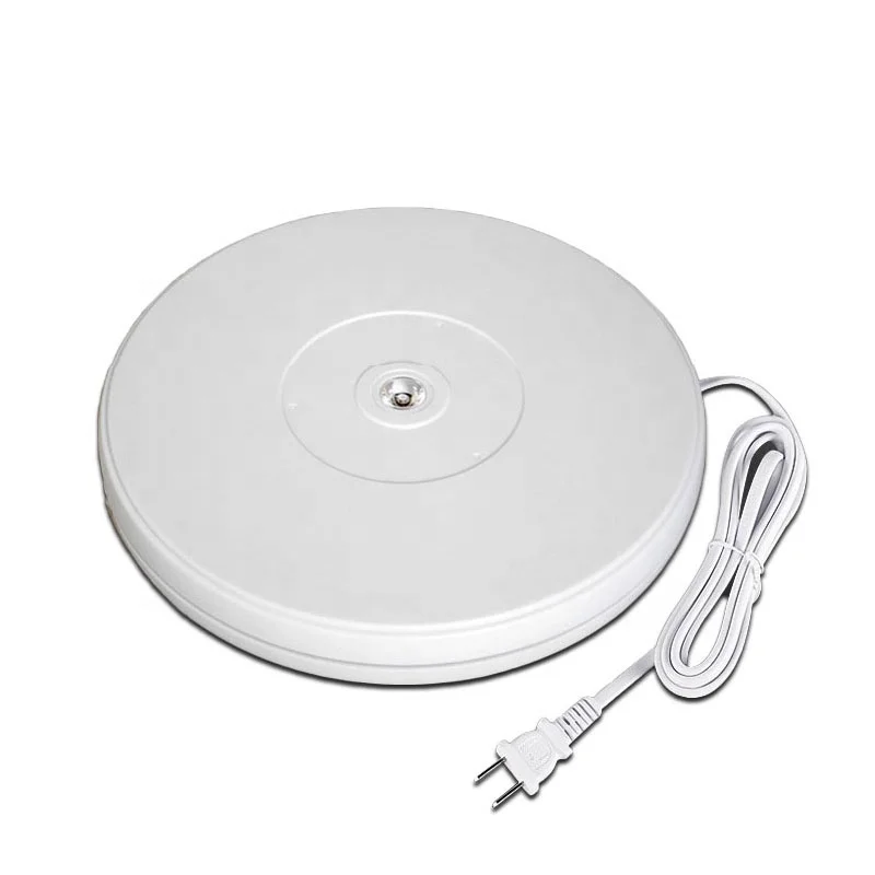 15kg Load 25cm Diameter Built-in Led Light Rotating Display Disc 360 ...