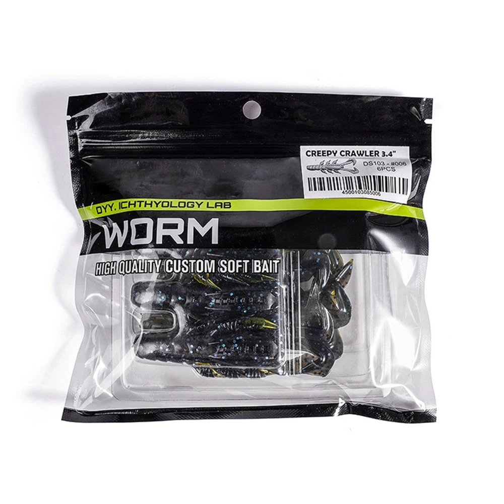 Soft Bait Craws 8.5cm 8.4g Creature Baits Silicone Lure For Bass Pike ...