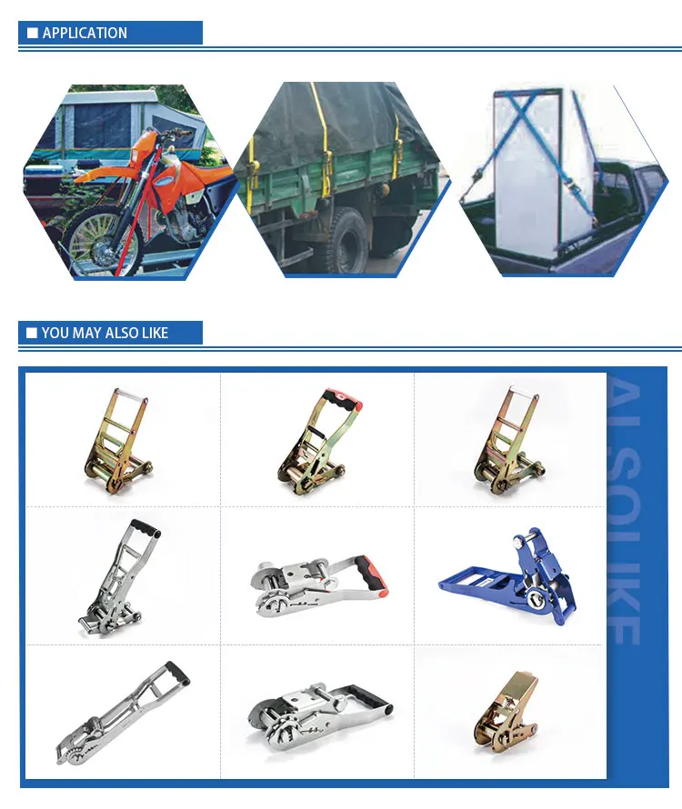 KINGROY Safety Loading Polyester Quick Loader Tie Down Straps with Zinc ...