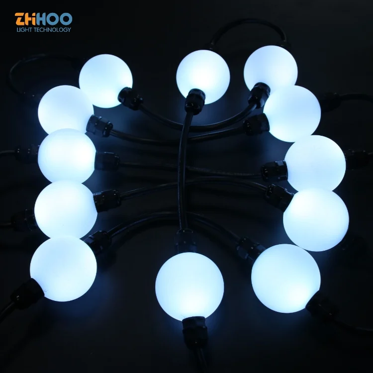 50mm LED String Lights - RGB Pixel DMX 3D Ball Waterproof