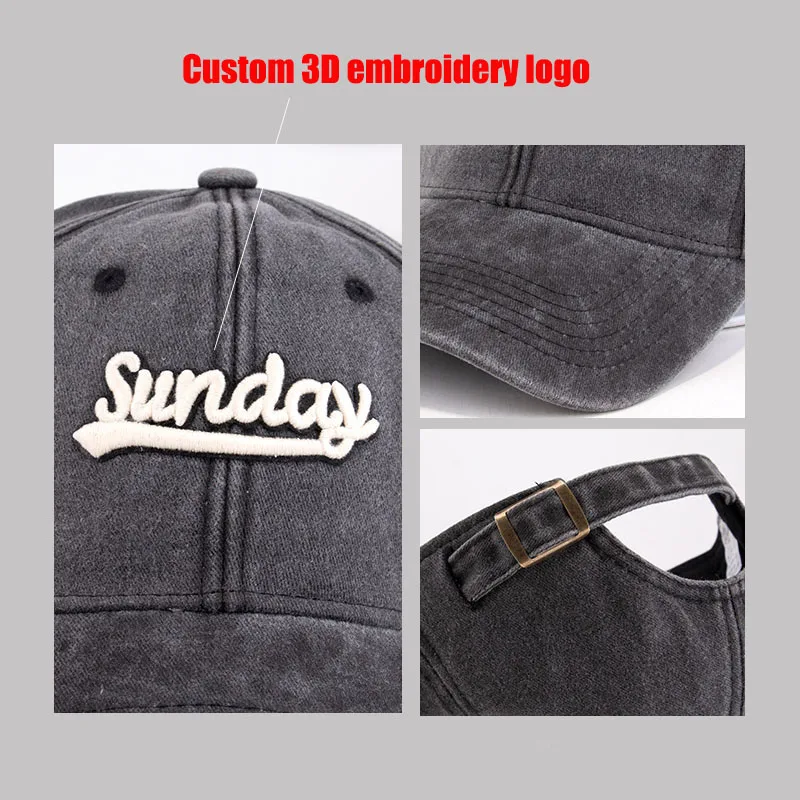 Cheap Custom Baseball Cap 3d Embroidery Hats Solid Color logo ...