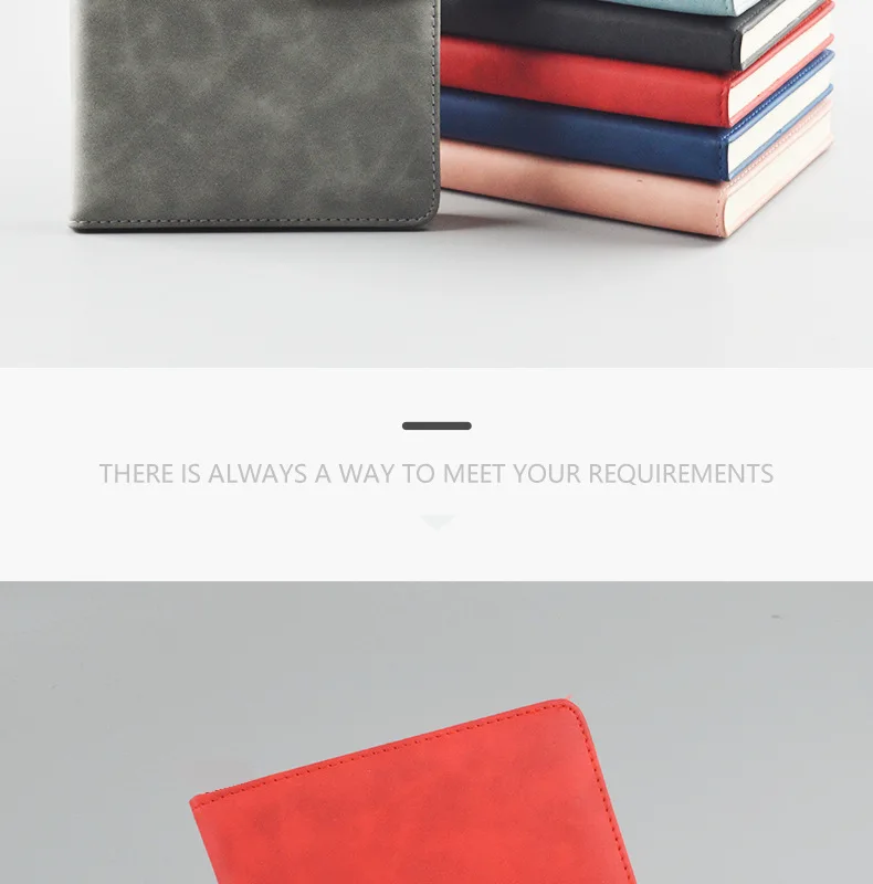 Business Notebook Spot Can Print Logo Leather Face Thickened Office ...