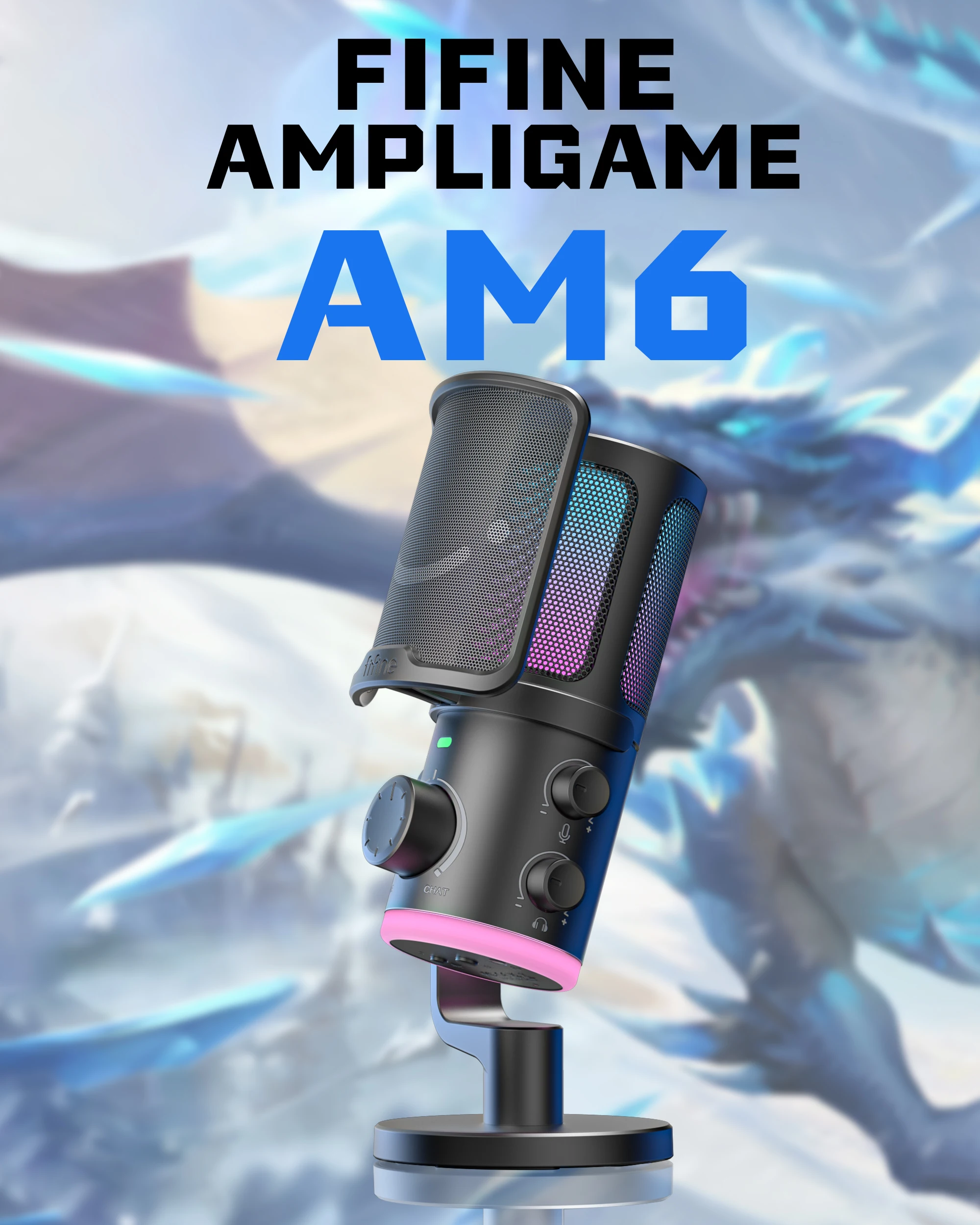 Fifine Ampligame Am6 Professional Gaming Microphones Abs Usb Computer Streaming Mics 48khz ...