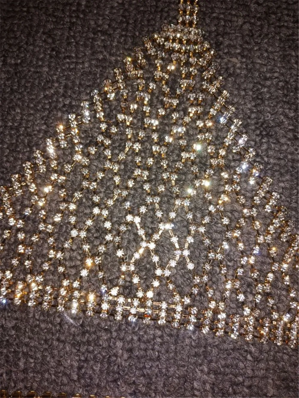 2022 New Design Shiny Crystal Hollow Rhinestone Sling Party Top for ...