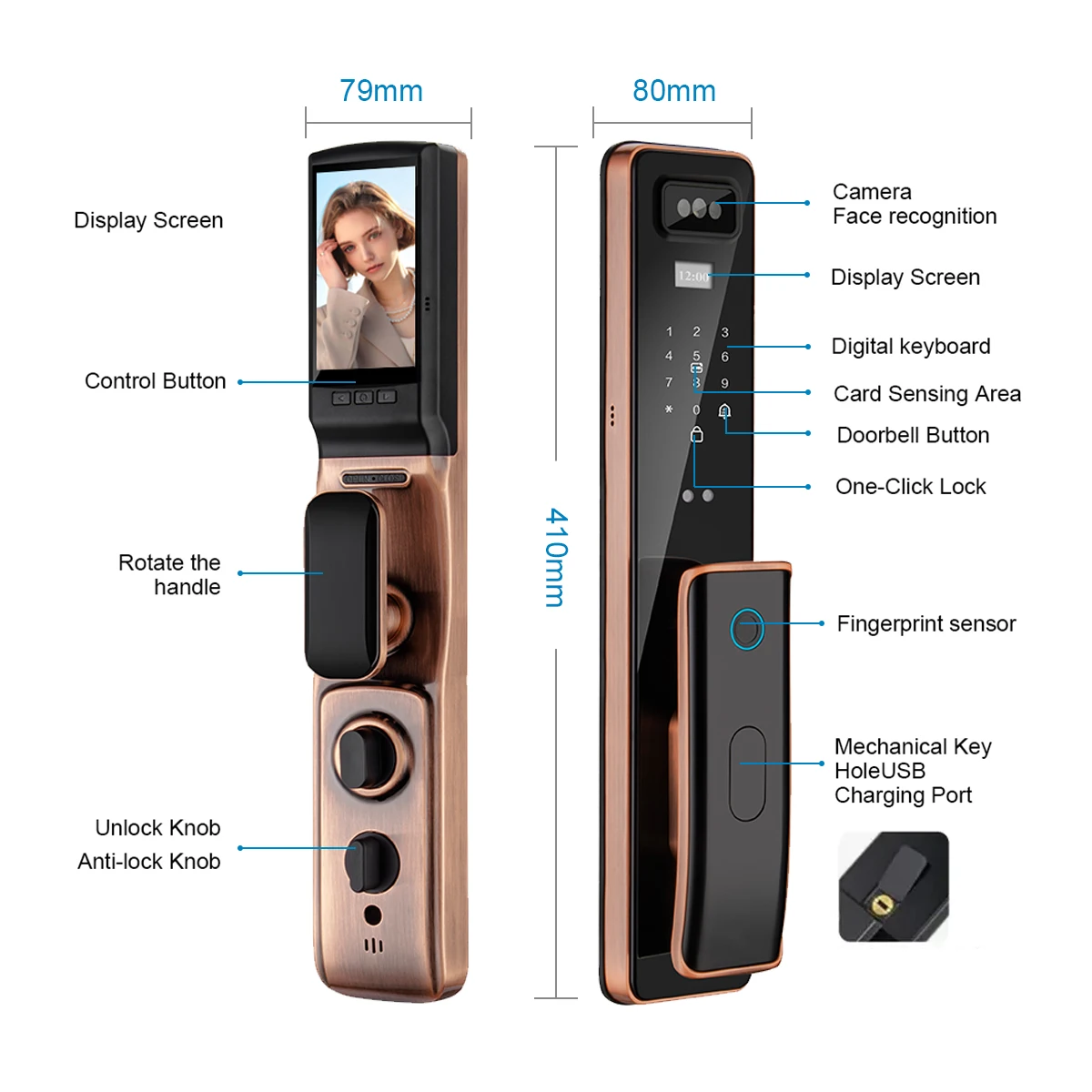 Smart Door Lock with Video Intercom - Secure & Convenient