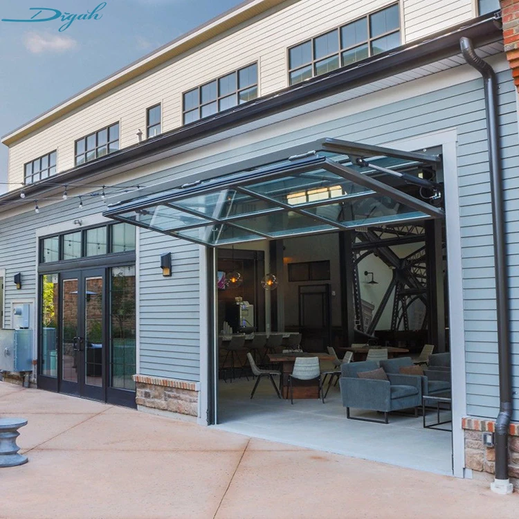 Residential Vertical Bifold Garage Doors - Full View Automatic Overhead ...