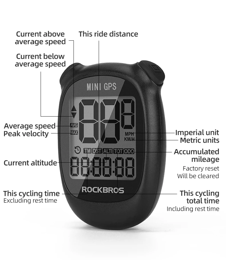 Wireless Bike Digital Meter Speedometer - 1.6 Inch Display