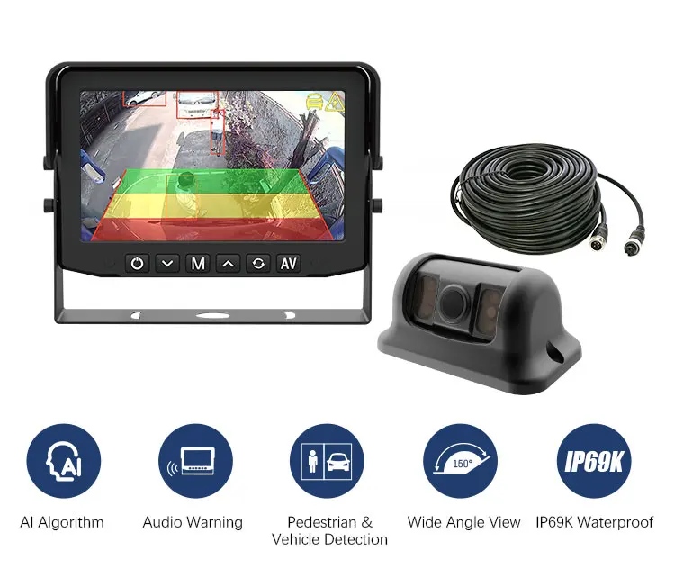 Bus Truck Blind Spot Detection System Backup Side View Camera Monitor ...