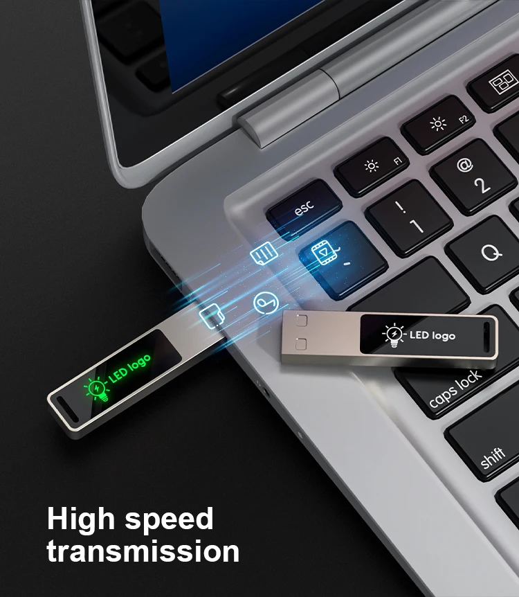 Hot Sale 3D Laser Logo Light up USB Flash Drive 8GB-64GB