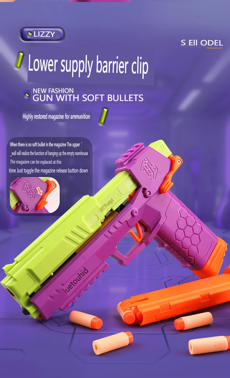 Hand-loaded Turnip Softshell Gun EVA Soft Gun Children's Toy
