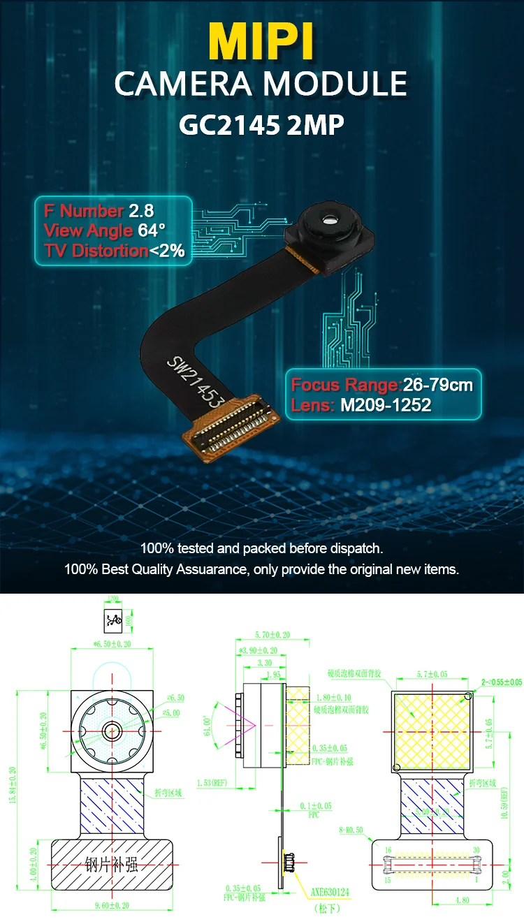Hot Sell 2mp Mipi Camera Module Gc2145 For Optical Imaging Cmos Camera ...
