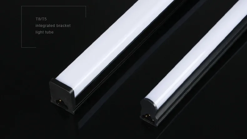 4ft 1200mm 18 Watt Black Aluminum Body Frame Integrated Fluorescent ...
