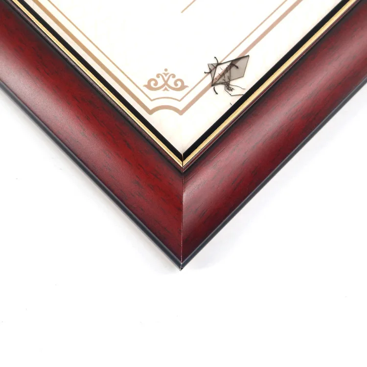 Cherry Wooden University Graduation Certificate Frame Gold Rim Diploma ...