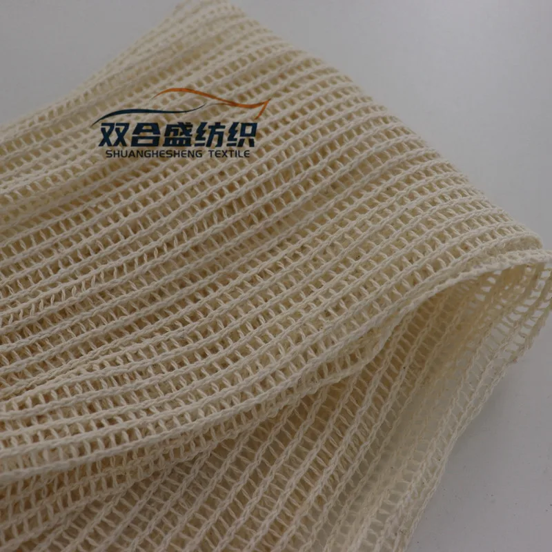 150gsm square Mesh Fabric Recycled Produce Organic Cotton Mesh Bags for ...