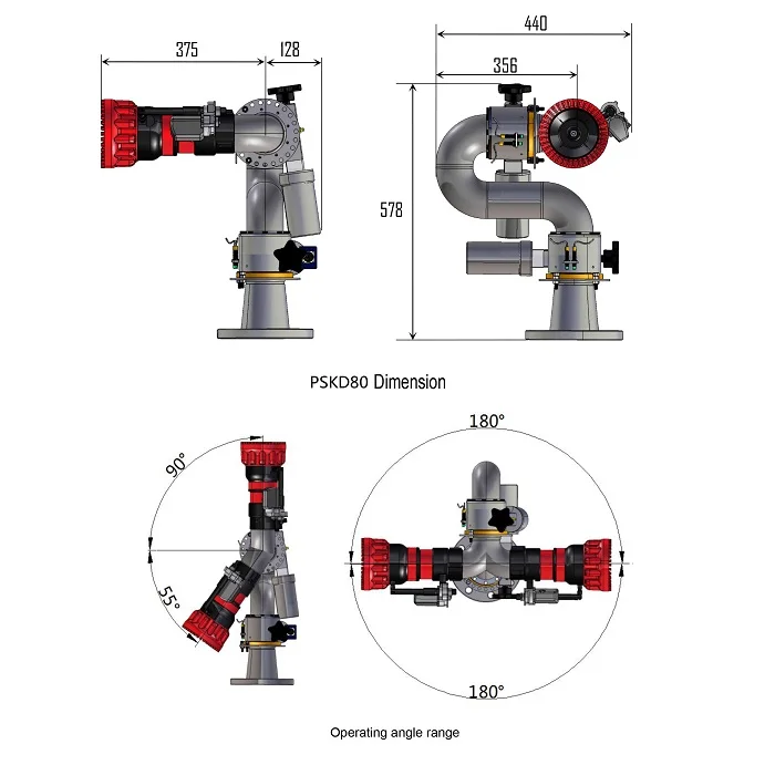 Remote Control Electric Fire Water Monitor| Alibaba.com