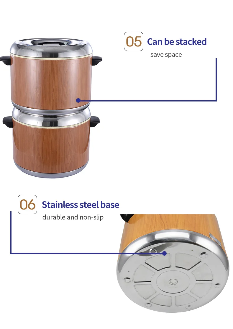 4L 6L Thermal Sushi Non Electric Rice Warmer - Gold Artex