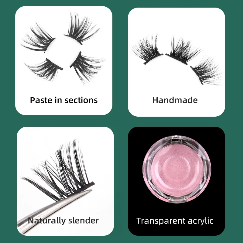 Pre-cut Segment Eyelashes Segment Lashes Private Label Diy Eyelash ...