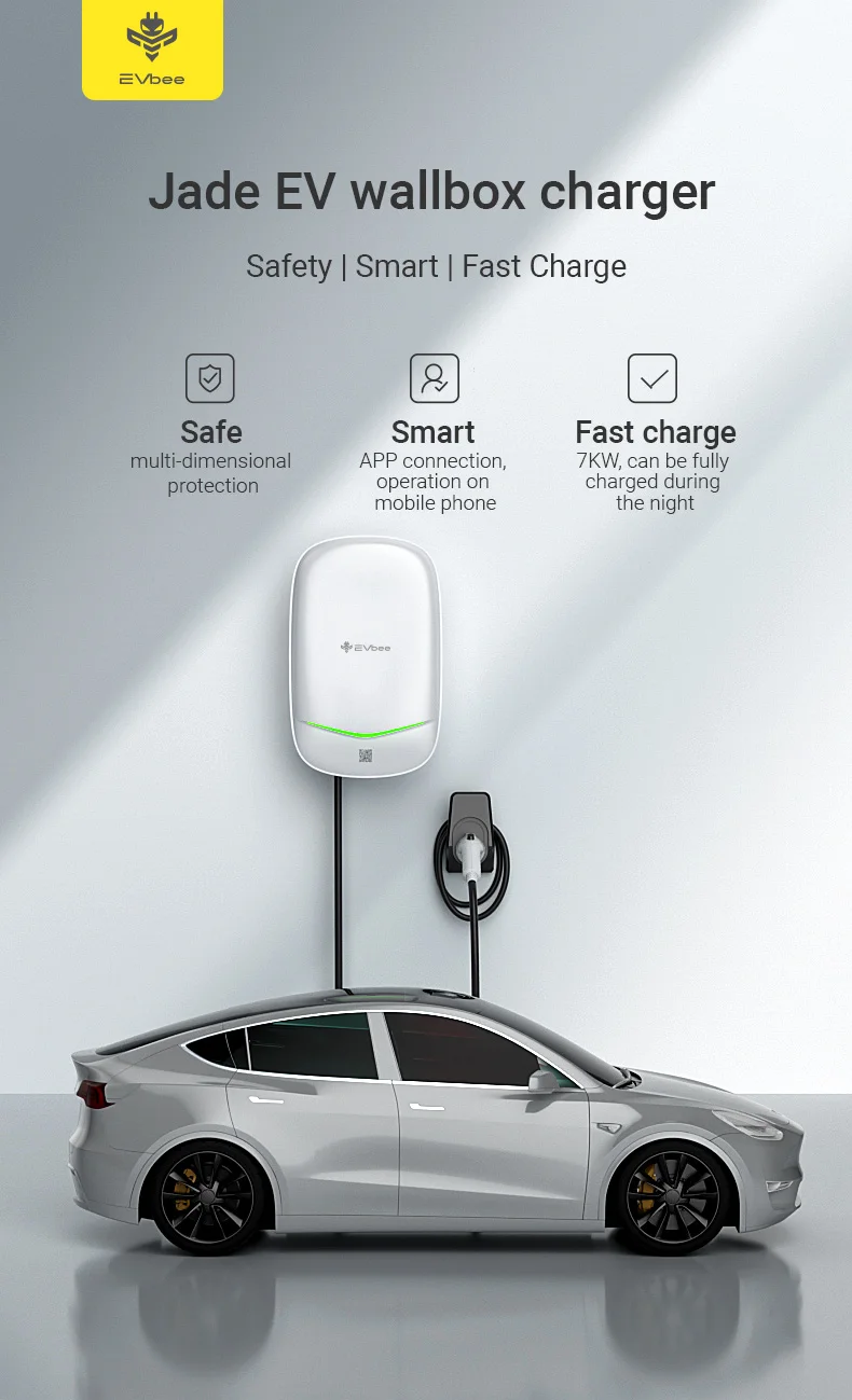 Home 7kw Evse Wallbox Workersbee Ev Car Charger Box Gbt Socket 1 Phase ...
