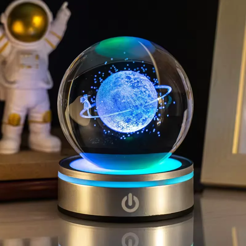 Wholesale Glass Solar System Planet Sphere 3D Laser Engraved Galaxy ...