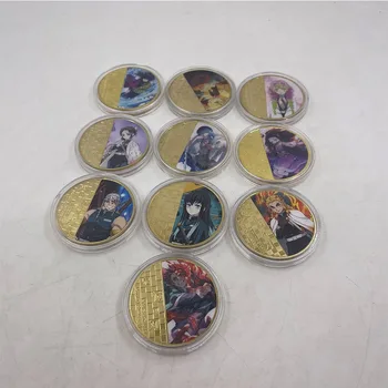 Japan Anime Demon Slayer Coin Gold Plated Coins Commemorative ...