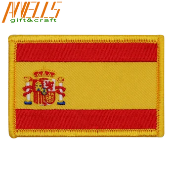 Spain Flag Patch Sew-on Tactical Travel Patches Spanish Flag Embroidered Tactical Patch Applique ...