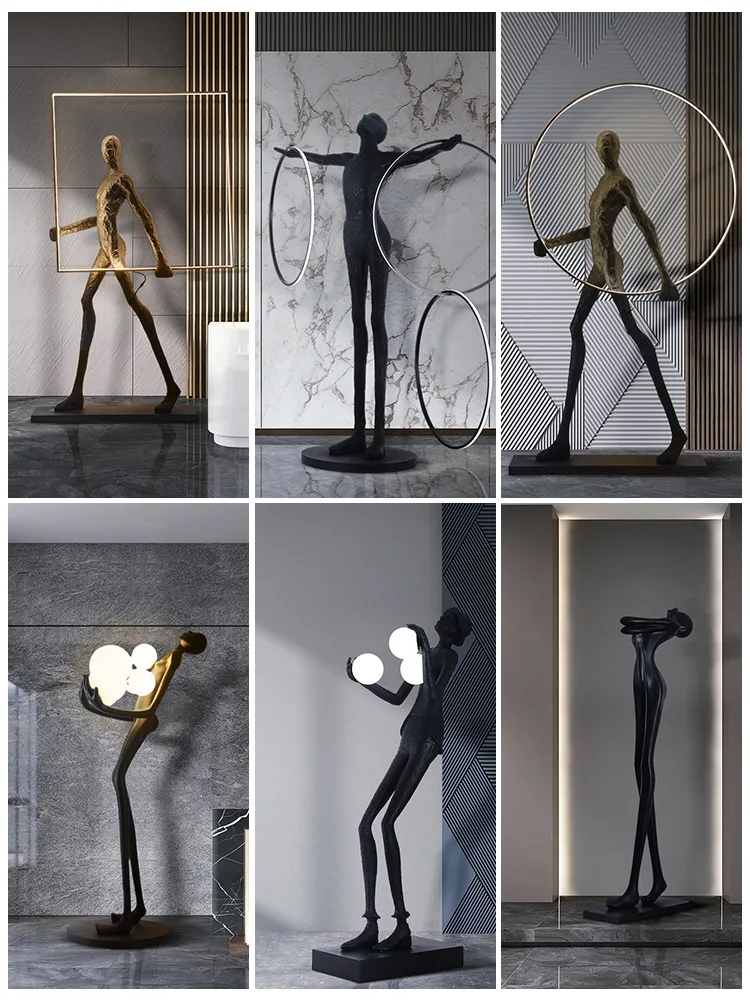Nordic Postmodern Humanoid Vertical Abstract Sculpture Floor Lamp Sales ...