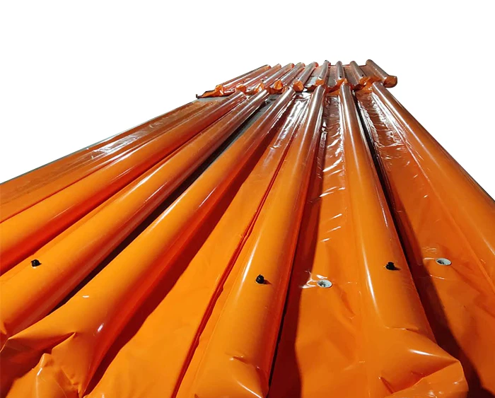 Oil Spill Response Inflatable Spill Containment Boom For Sea Flotation ...