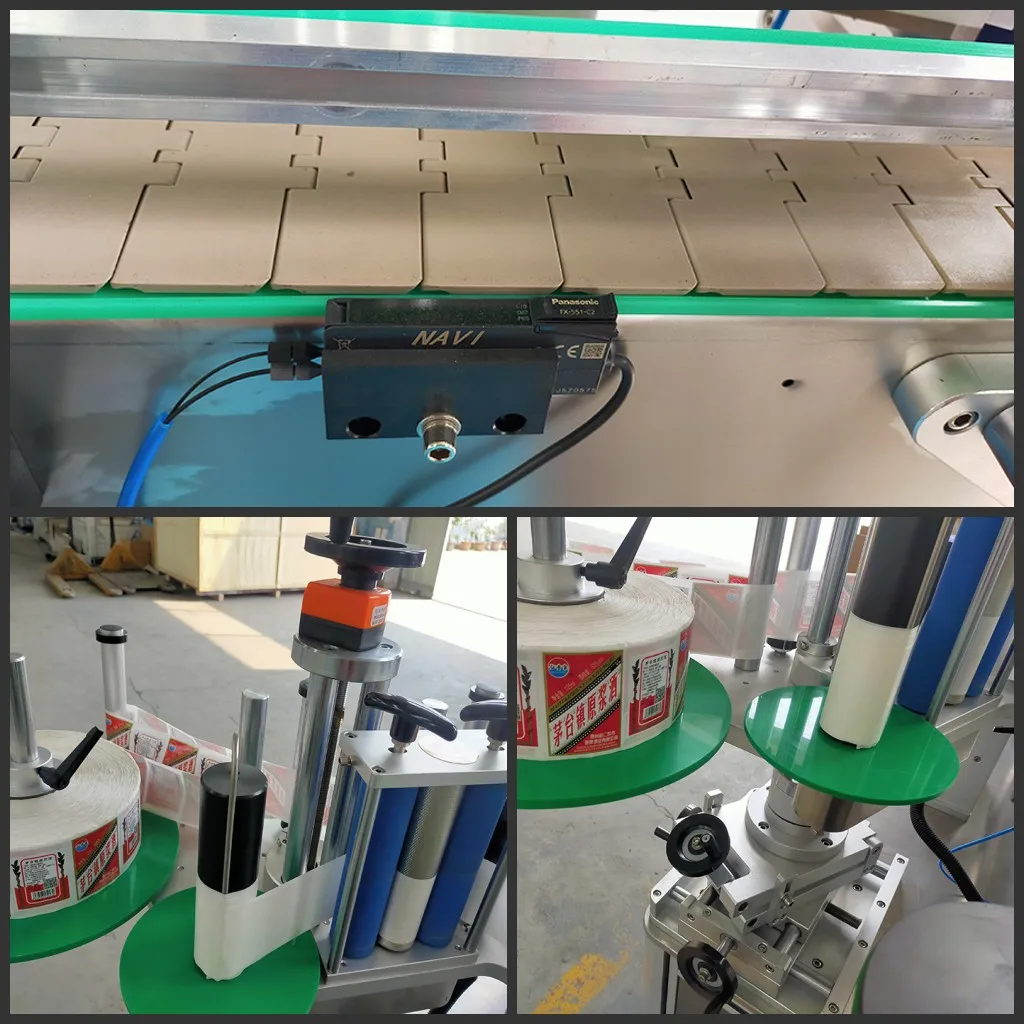 3 Side Manual Round Bottle Labelling Sticker Printing Roll Label Water ...