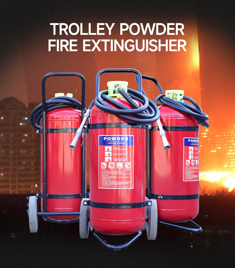 Trolley Dry Powder Fire Extinguisher Big Size 25kg Cart Type Fire ...