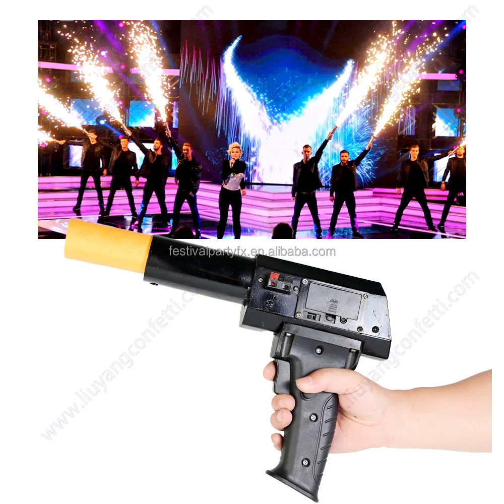 Indoor Pyrotechnic Stage Fountain Fireworks Gun - Handheld Shooter Cold ...