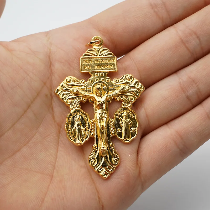 Pardon Indulgence Crucifix Cross with Miraculous Medal