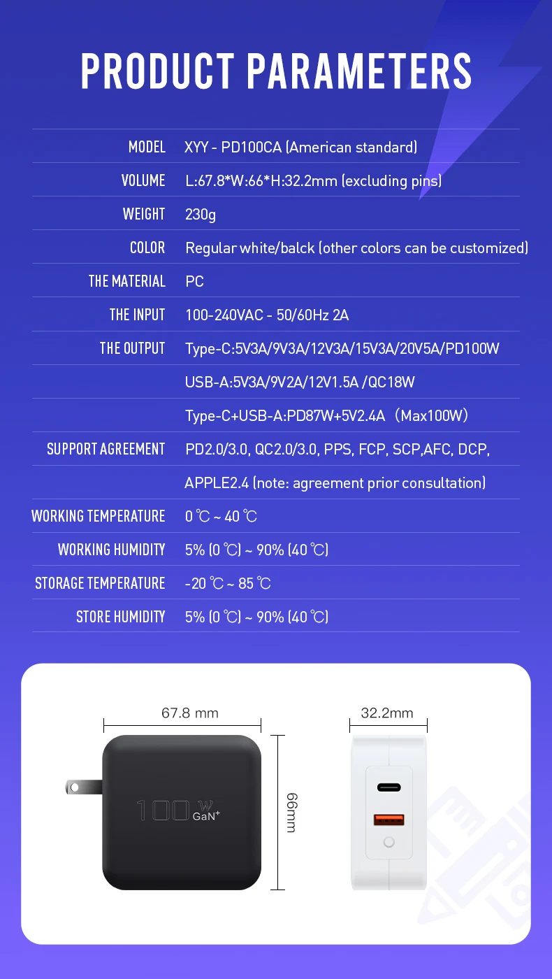 100w Universal Usb Type C Pd Adapter For Macbook Pro Laptop Super Fast ...