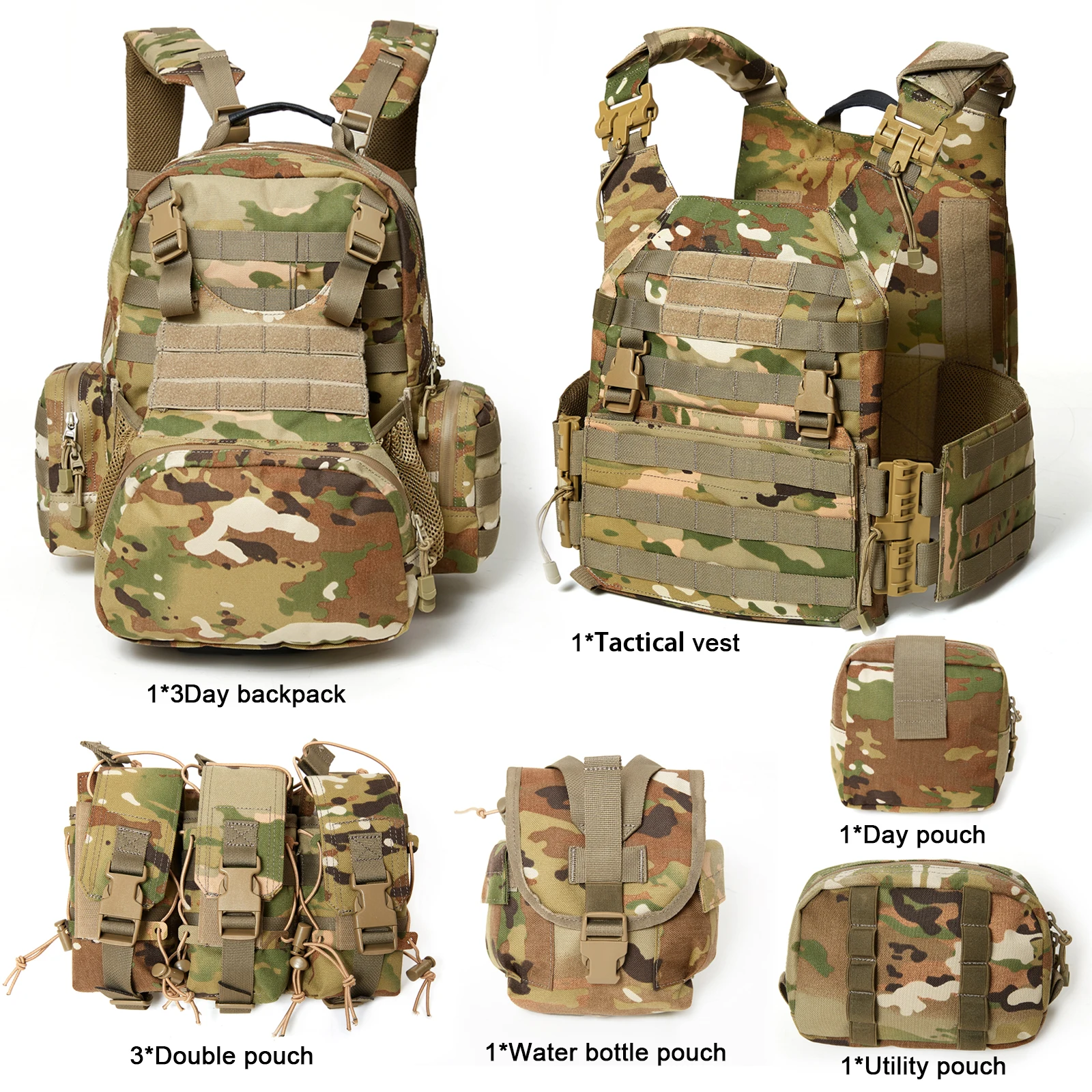 OCP Camouflage Modular Tactical Vest System by Akmax